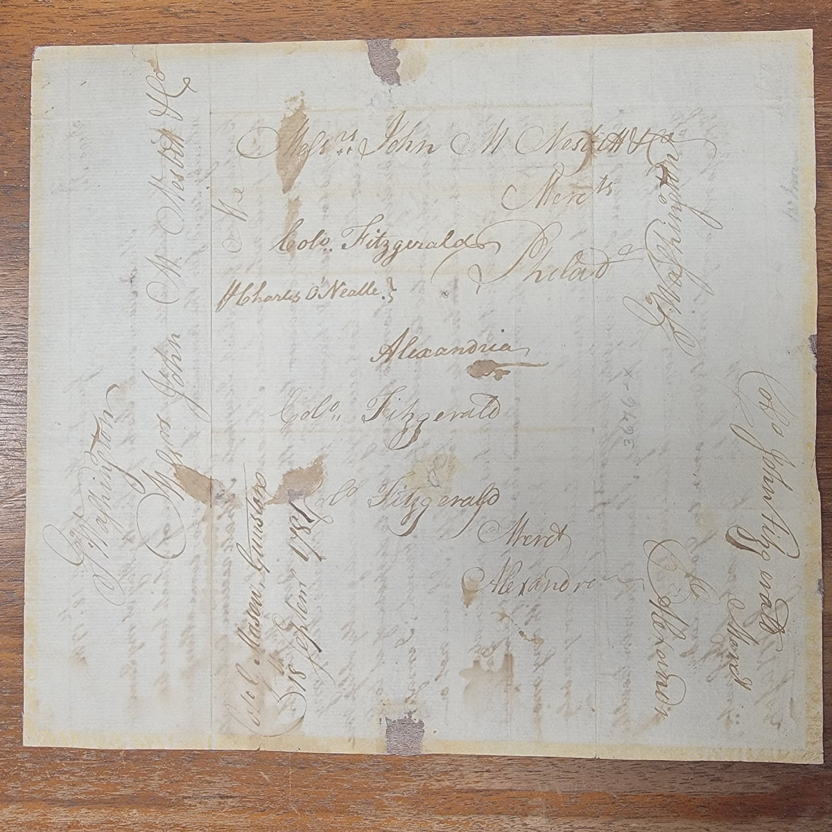 George Mason autograph letter signed complaining that his hay was "sei ...