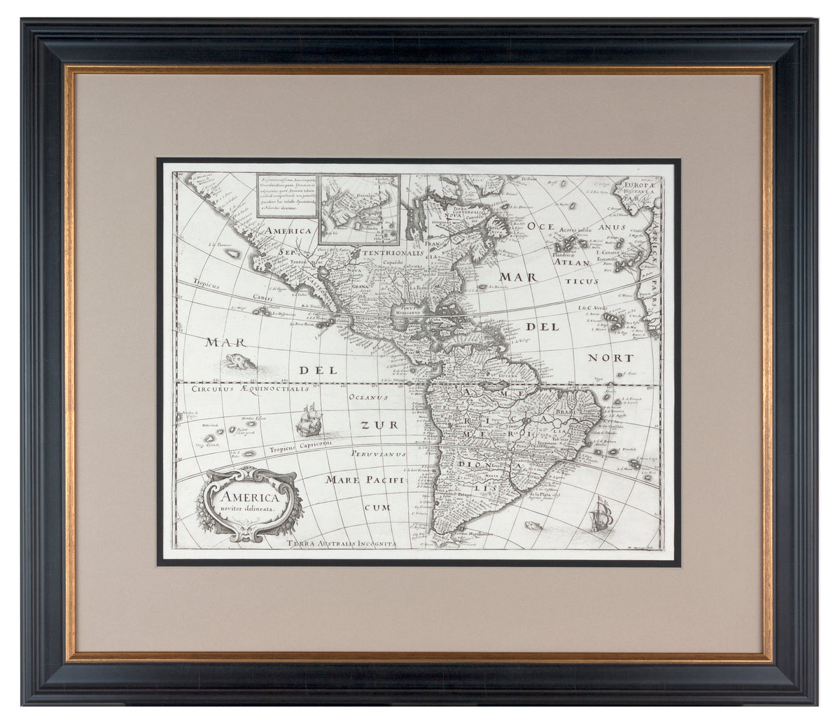 Colonial Map of America – Frameabilia