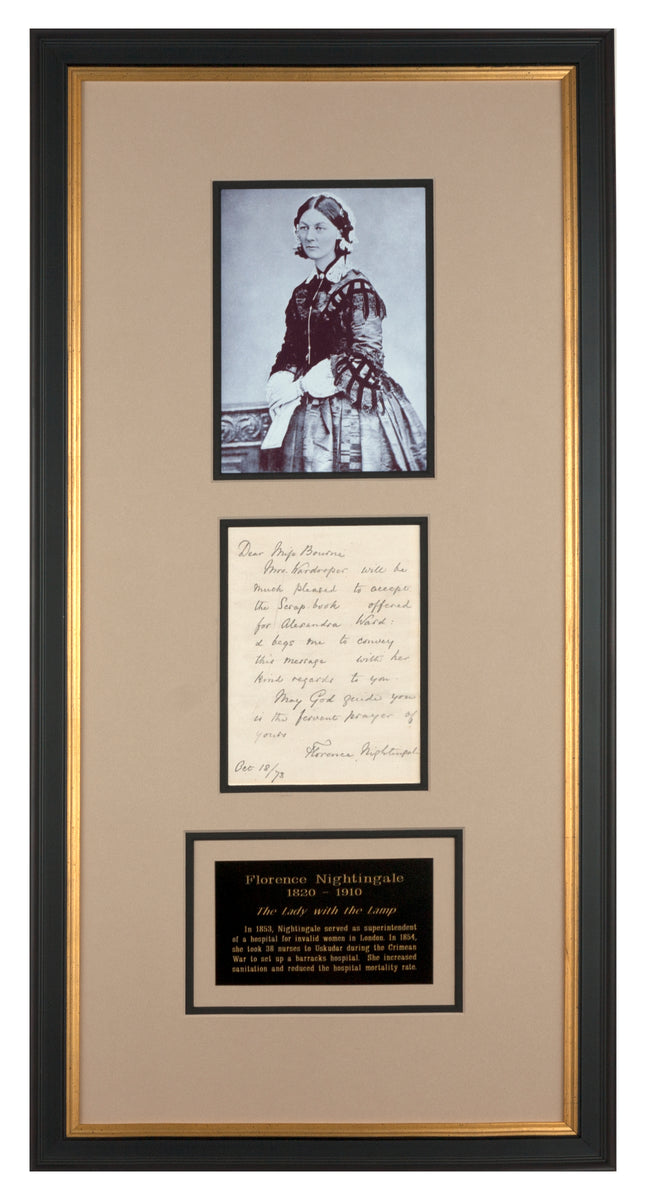 Florence Nightingale Signed Letter – Frameabilia